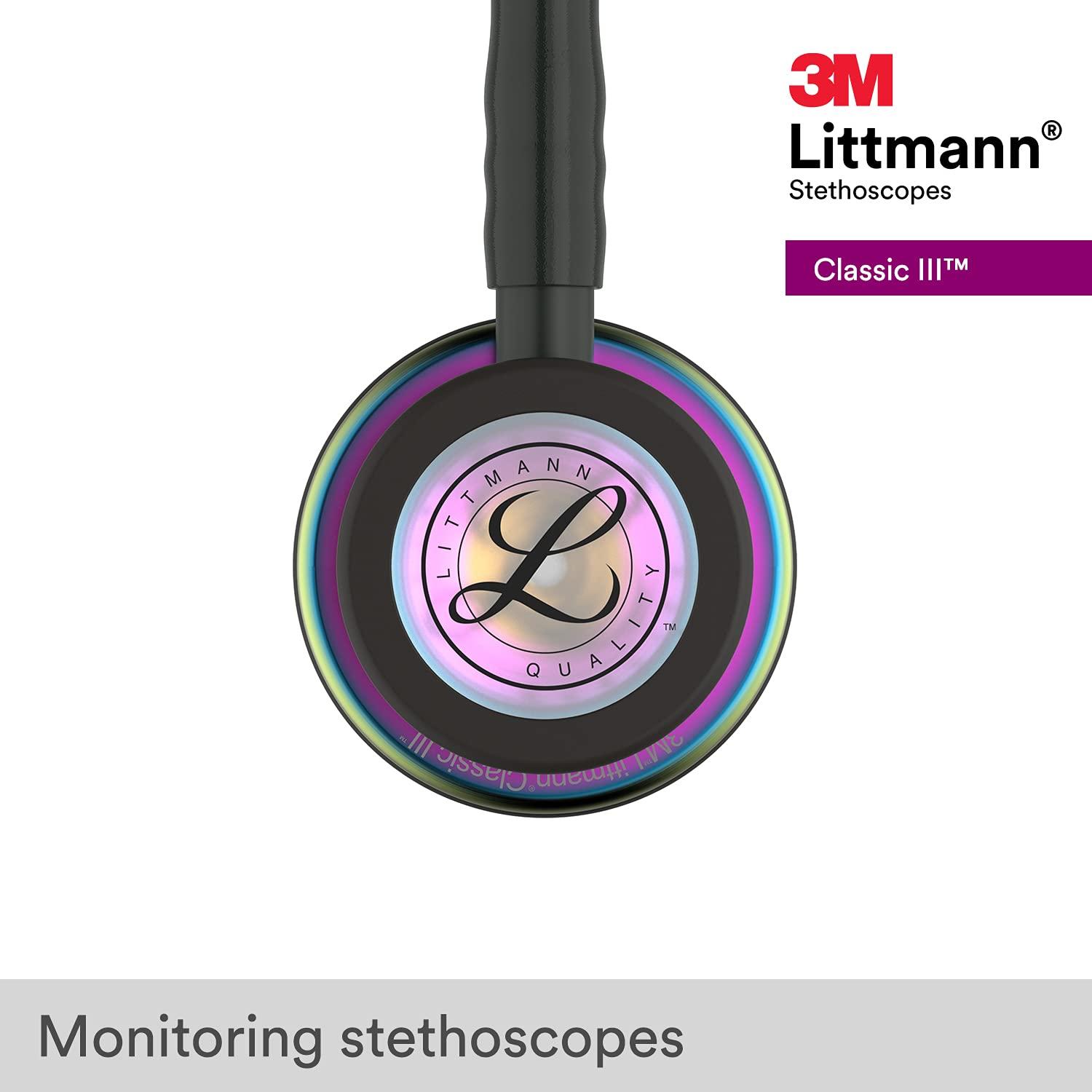 3M Littmann Classic III Rainbow-Finish Stethoscope 27 Inch - Black ...