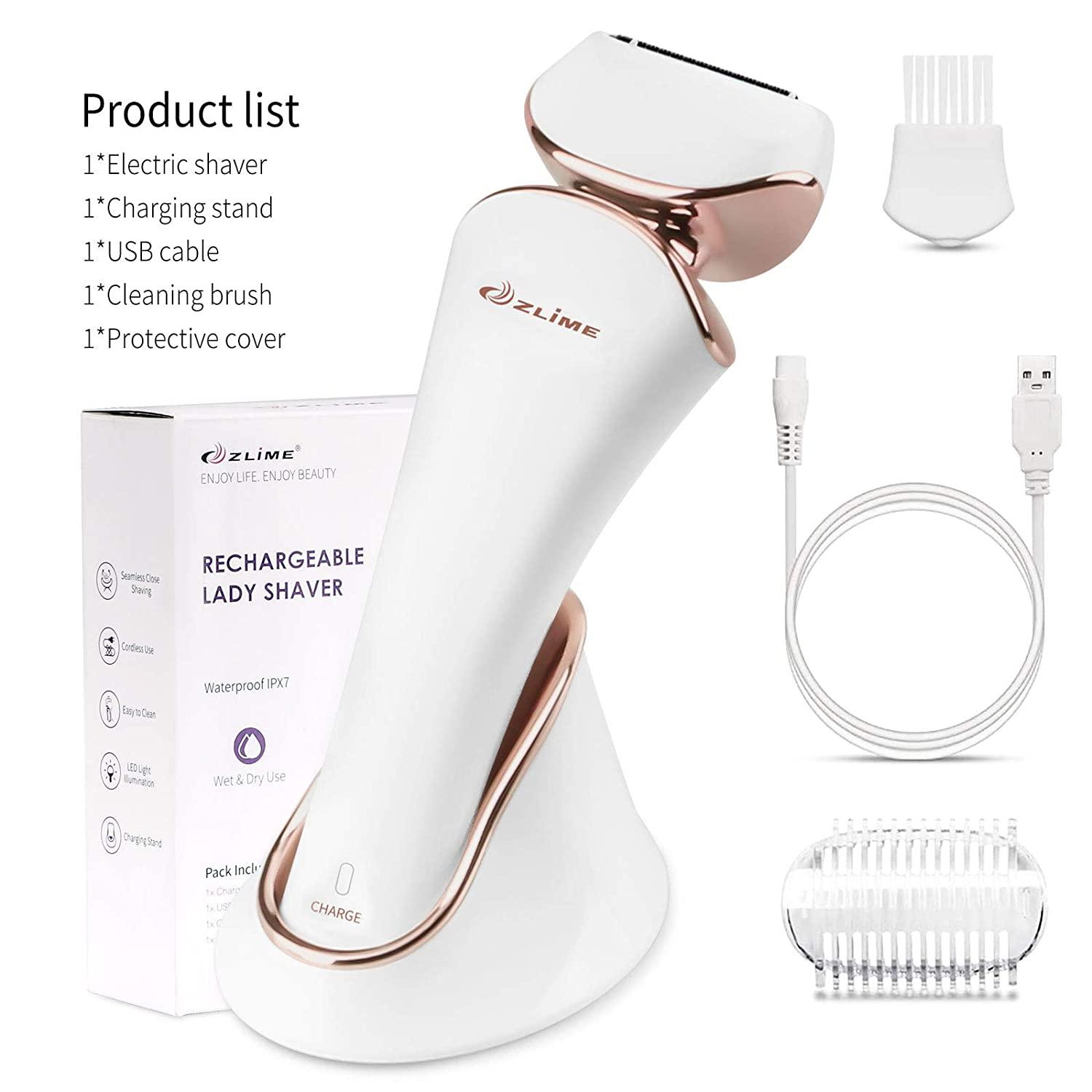 Zlime Electric Women's Shaver - IPX7 Waterproof Razor for Underarms ...