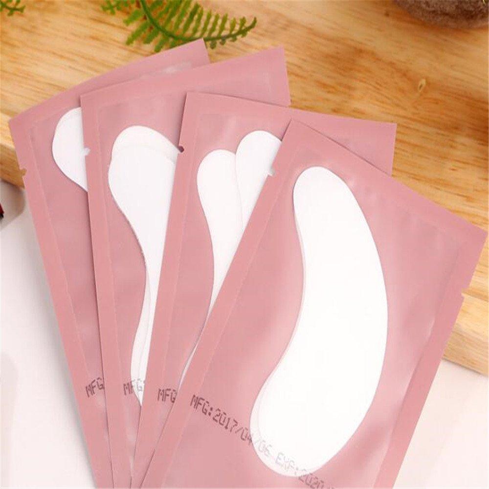 Kawagirl 100 Pairs Eye Gel Patches for Eyelash Extensions - Pink | Lint ...