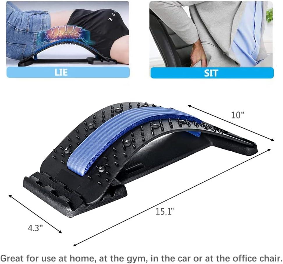 Anyingkai Adjustable Back Stretcher - Back Extension & Massage Support ...