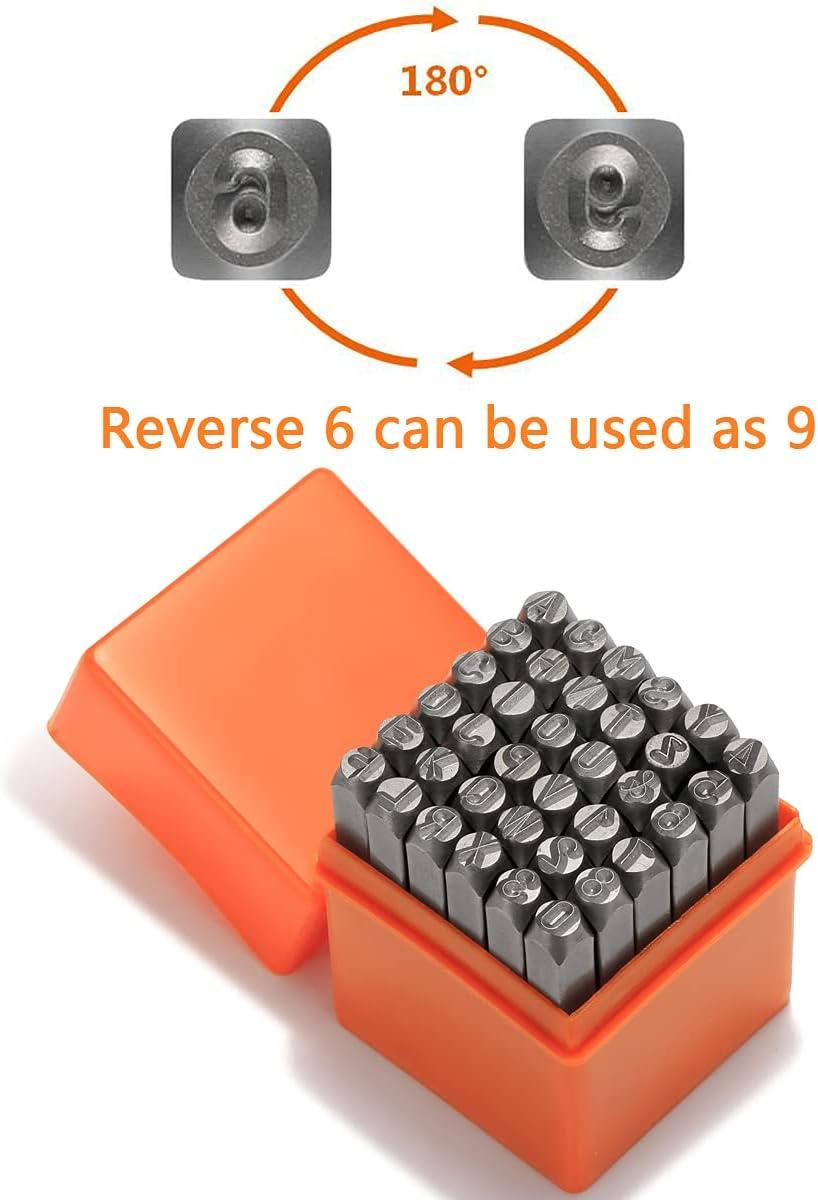 RIVTUN Professional 36-Piece Metal Stamping Tool Set - Number & Capital ...