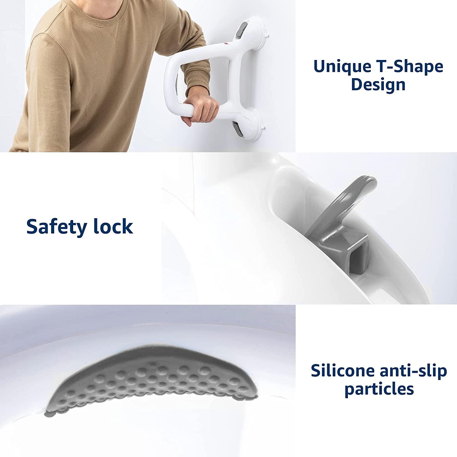 TAILI Suction Shower Grab Bar - Strong Hold for Elderly & Handicap - No ...