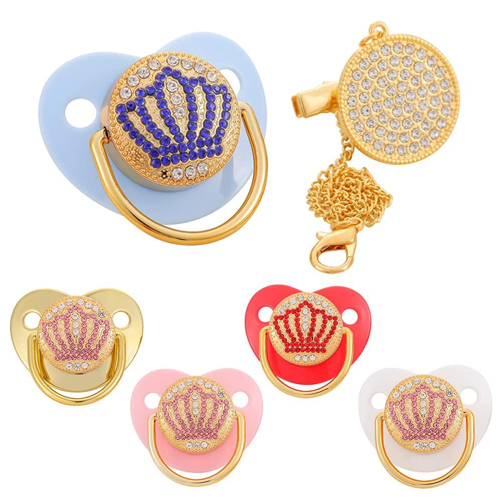 Kisbeibi Baby Pacifier - Liquid Silicone Cute Pacifier with Diamond ...