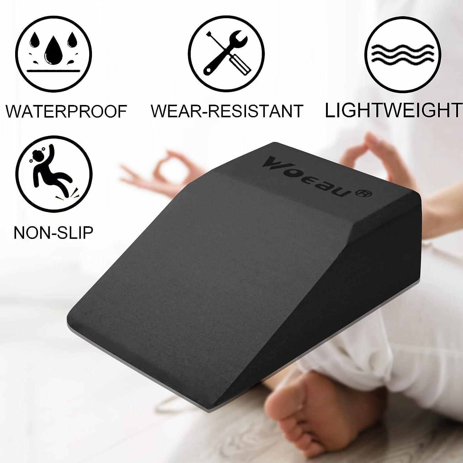 2 Pack Squat Wedge Blocks - Non Slip Heel Elevated Squat Ramp for Men ...