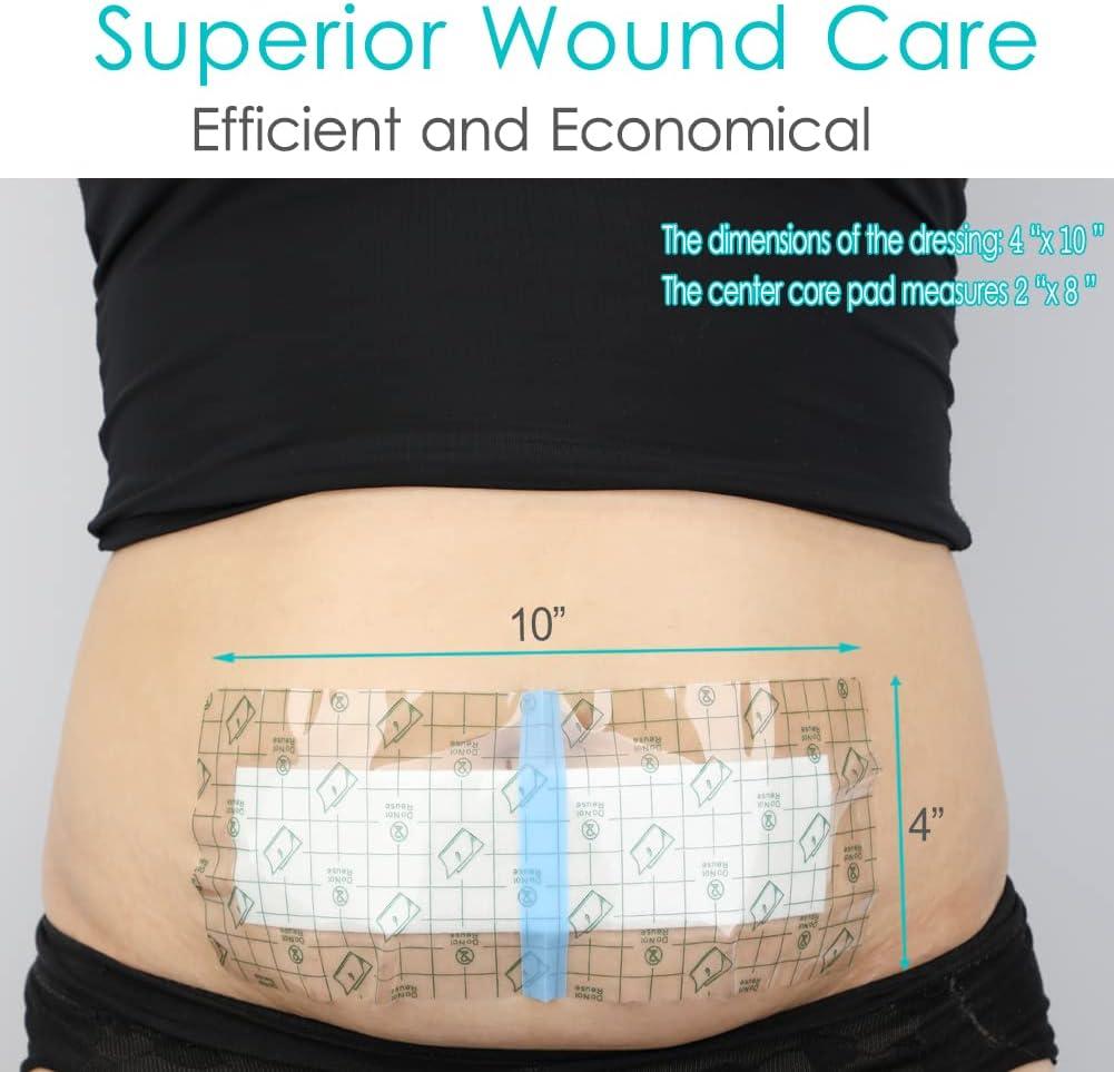25 Pcs Waterproof C-Section Incision Shower Protector Bandage 4x10 for ...