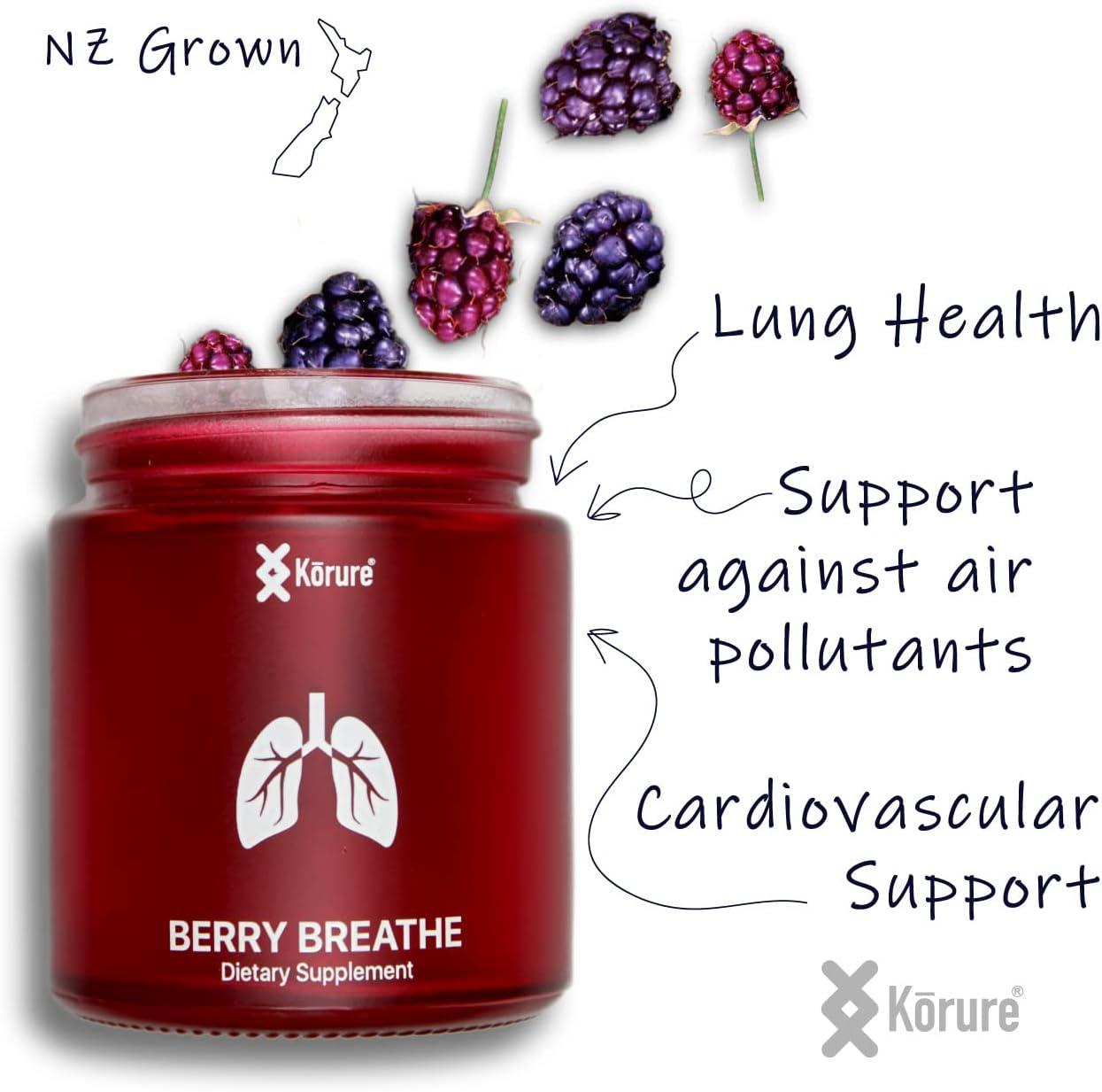 K rure Breathe Berry - 100% New Zealand Boysenberry Extract for Lung ...