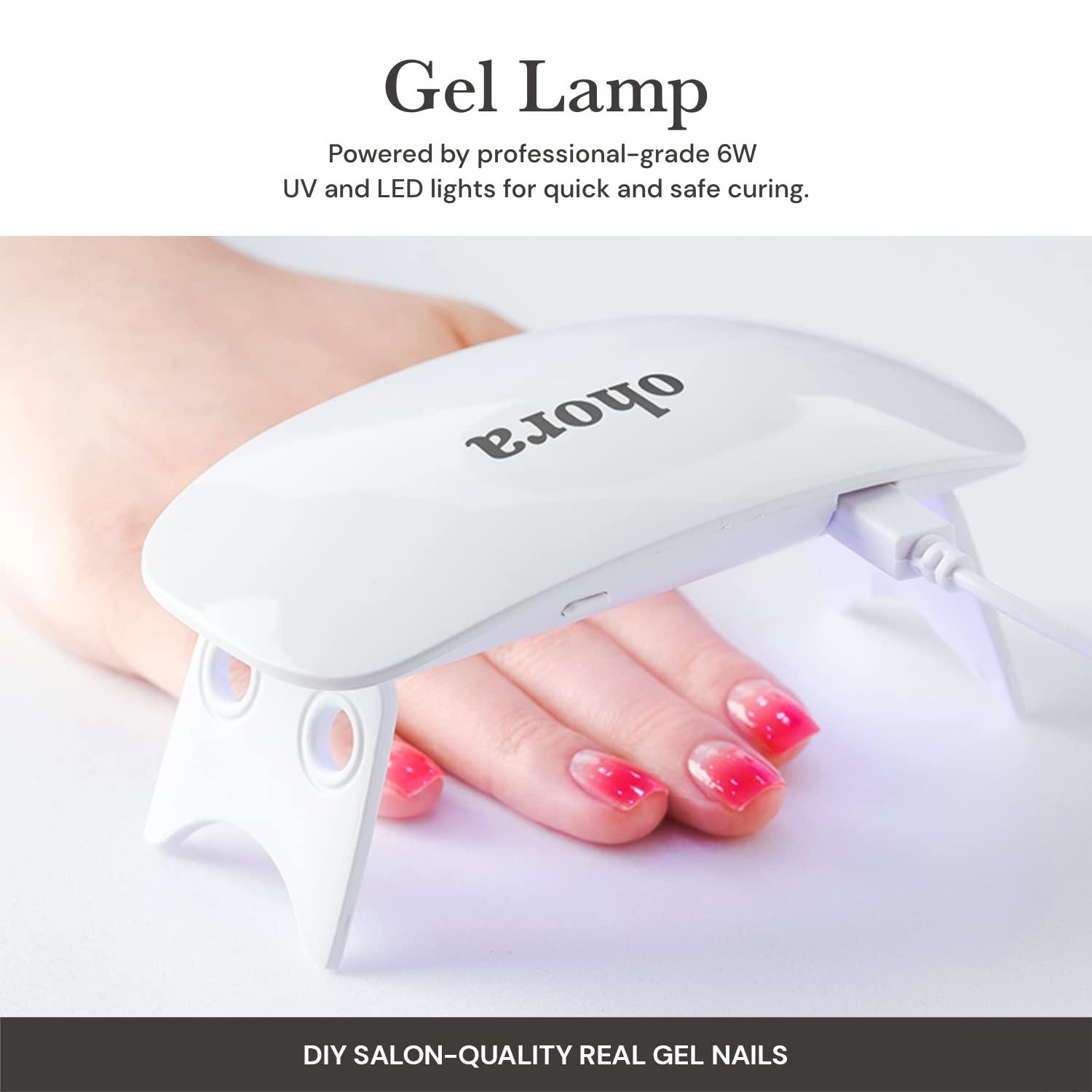 ohora Gel Nail UV/LED Lamp - 6W, 2 Timers (45s/60s) Portable Light for Gel Nail Art, Polish ...
