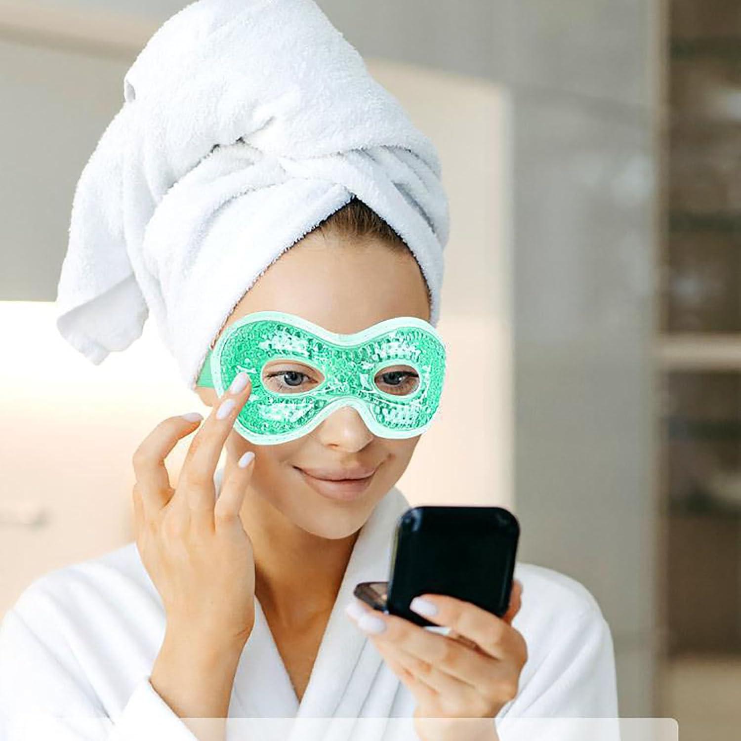 Cooling Eye Mask | Reusable Gel Masks for Migraines & Swollen Eyes ...