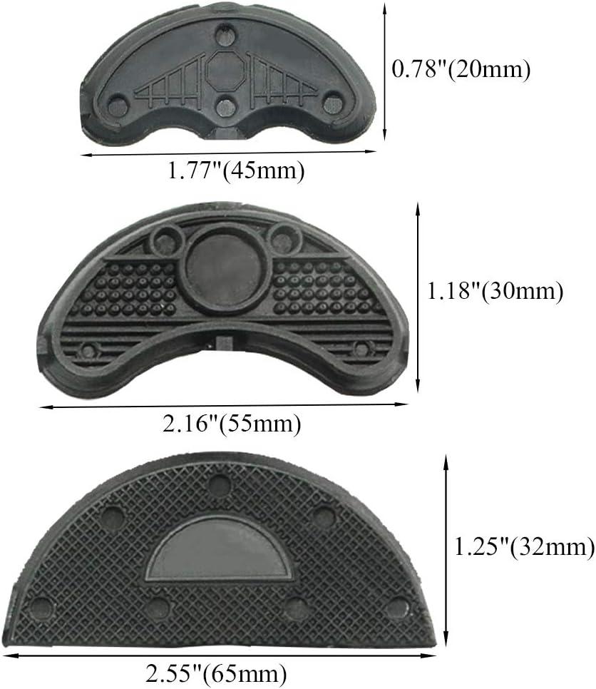 TOVOT 30PCS Heel Plates Black Rubber Heel Taps Replacement with Nails ...
