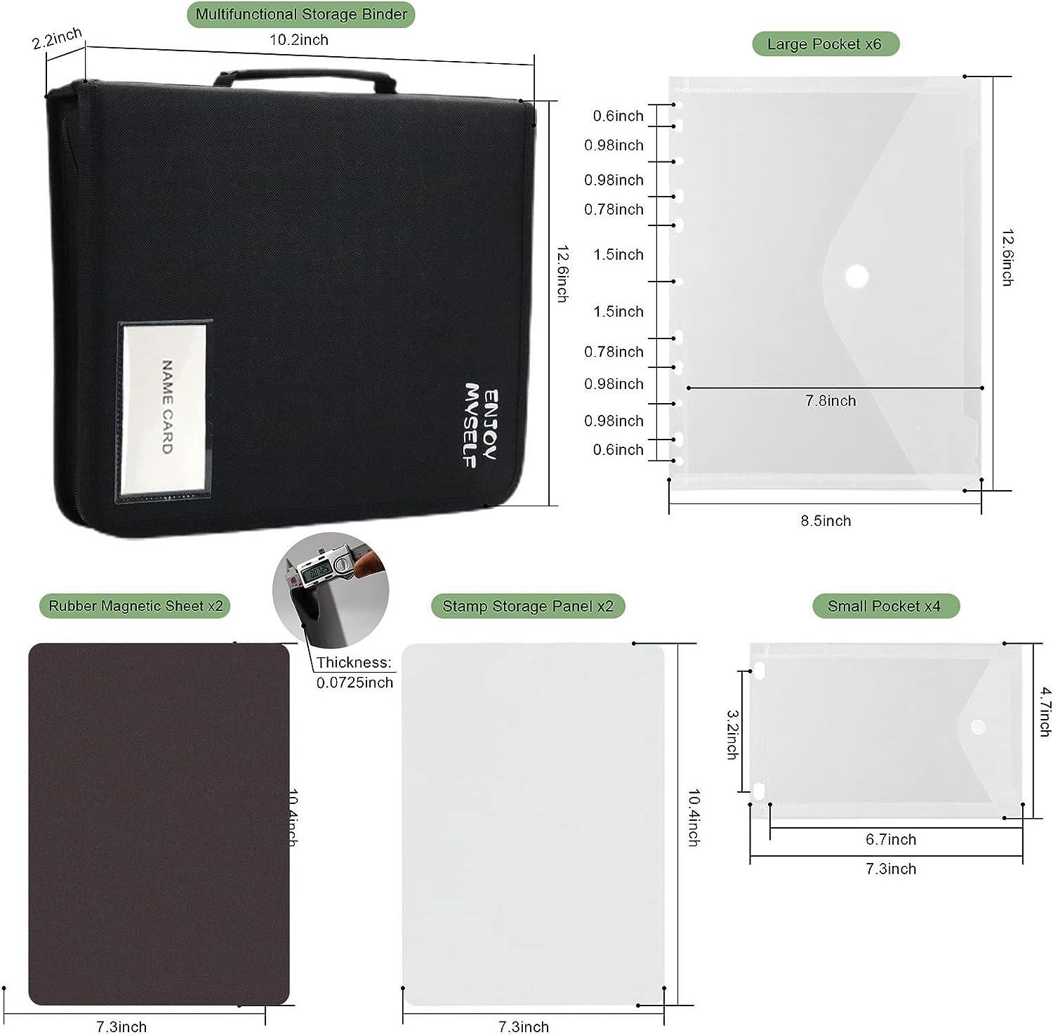 Craft Organizer Binder with Magnetic Sheets - Stamp and Die Cut Storage ...