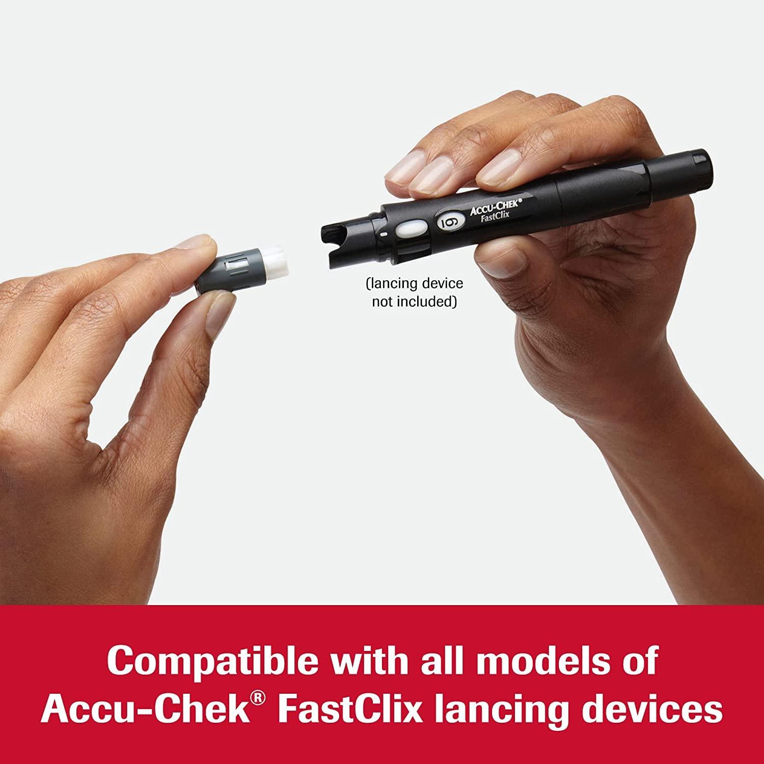 Accu-Chek FastClix Lancets - Pack of 102 for Diabetic Blood Glucose ...