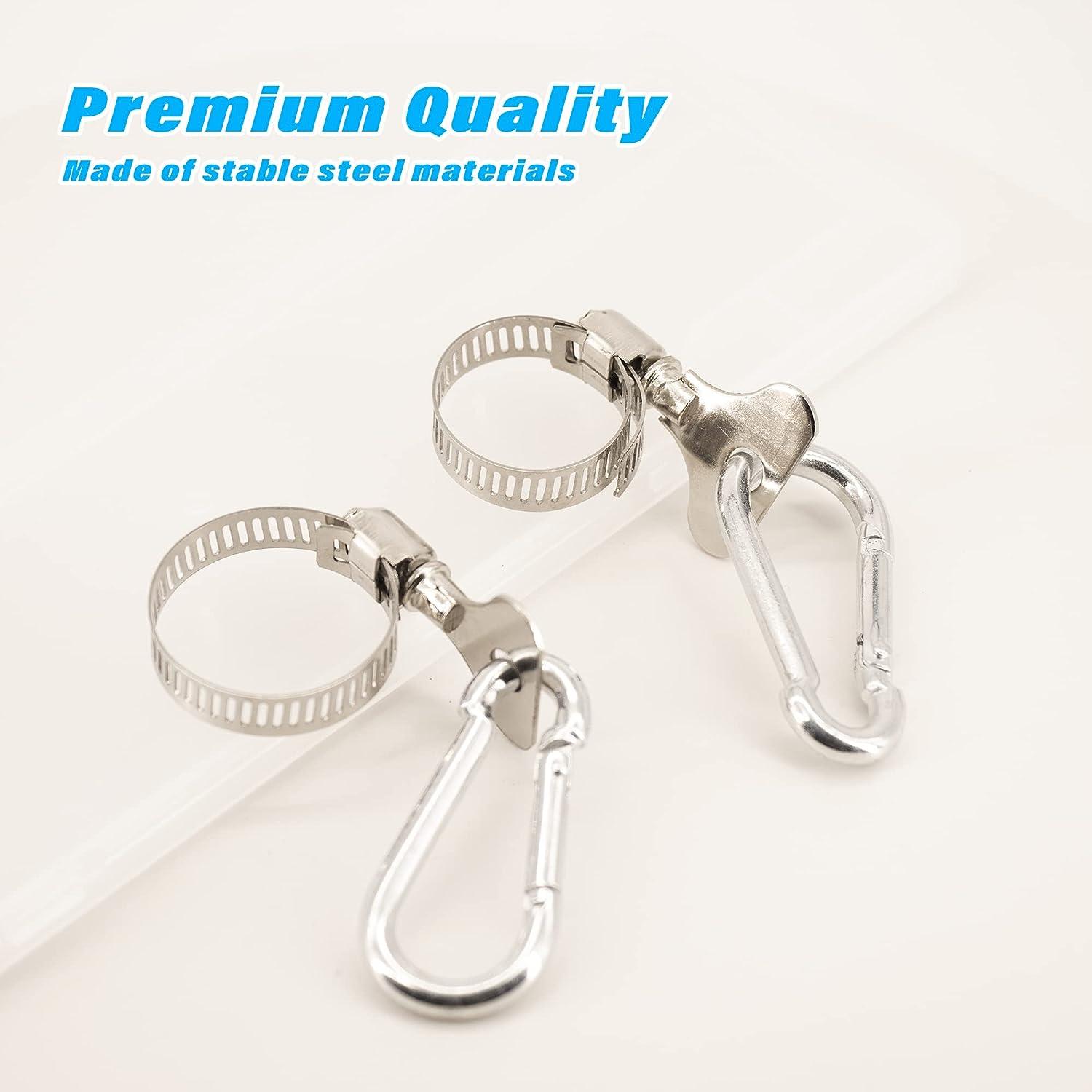 4 Pack Boat Flag Clips with Carabiner Clamp Universal Stainless Steel ...