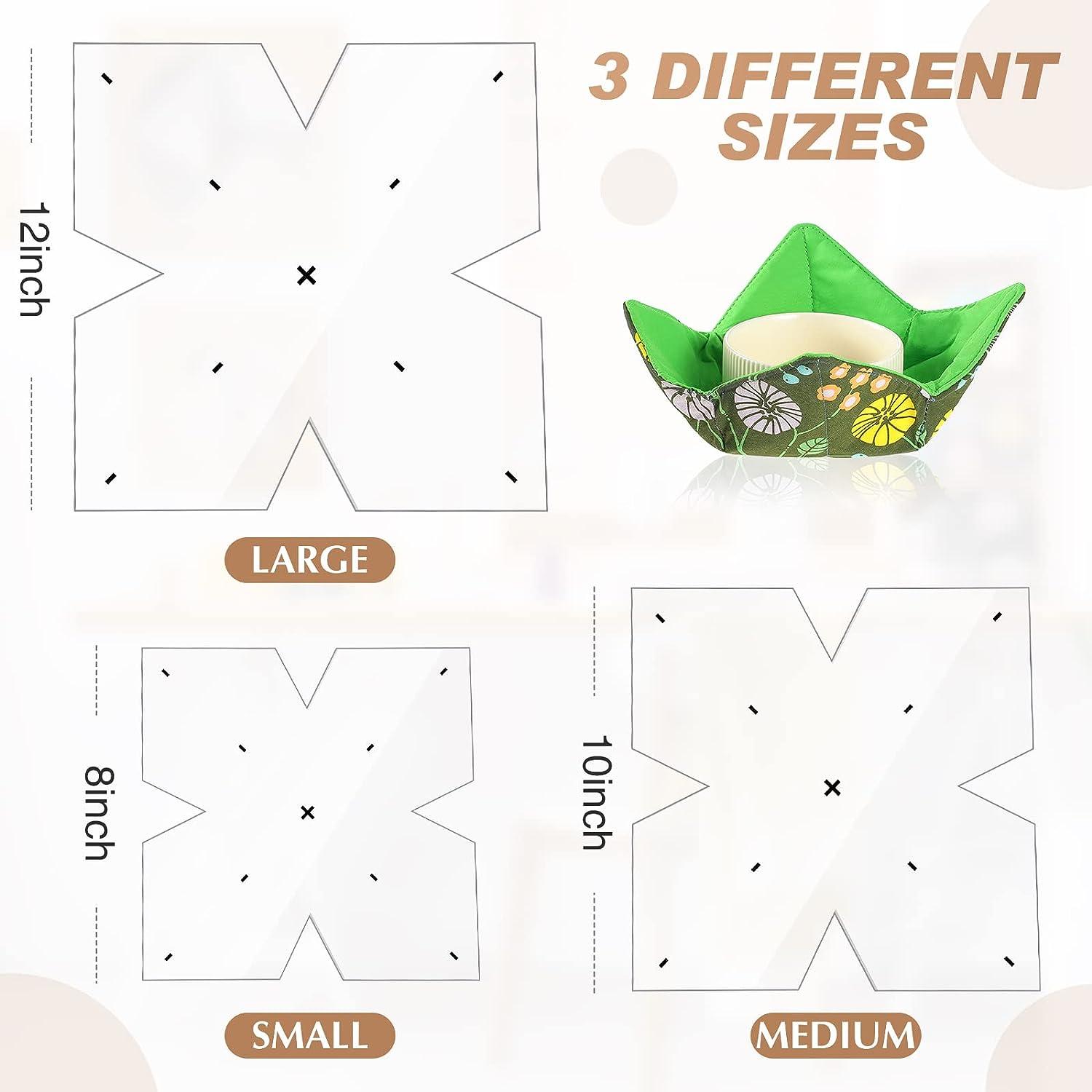 3 Sizes Bowl Cozy Sewing Pattern Template Set | Clear Acrylic & Water ...