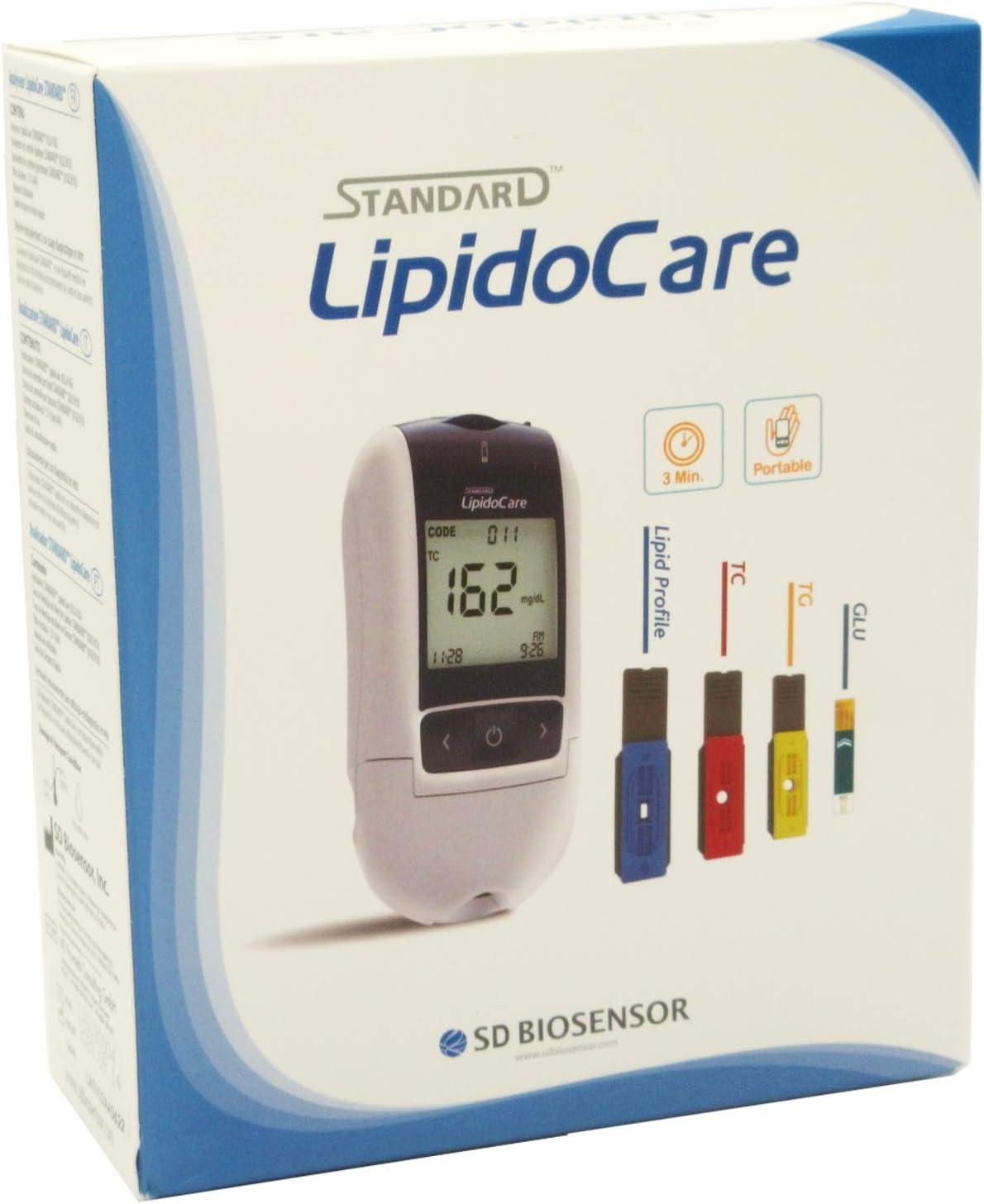 LipidoCare Meter + Lipid Profile Test Strips + Lancing Device and ...