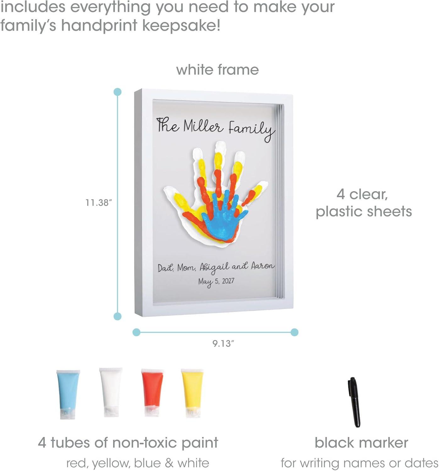 Pearhead Clear Family Hand Print Frame - DIY Keepsake Art Print ...