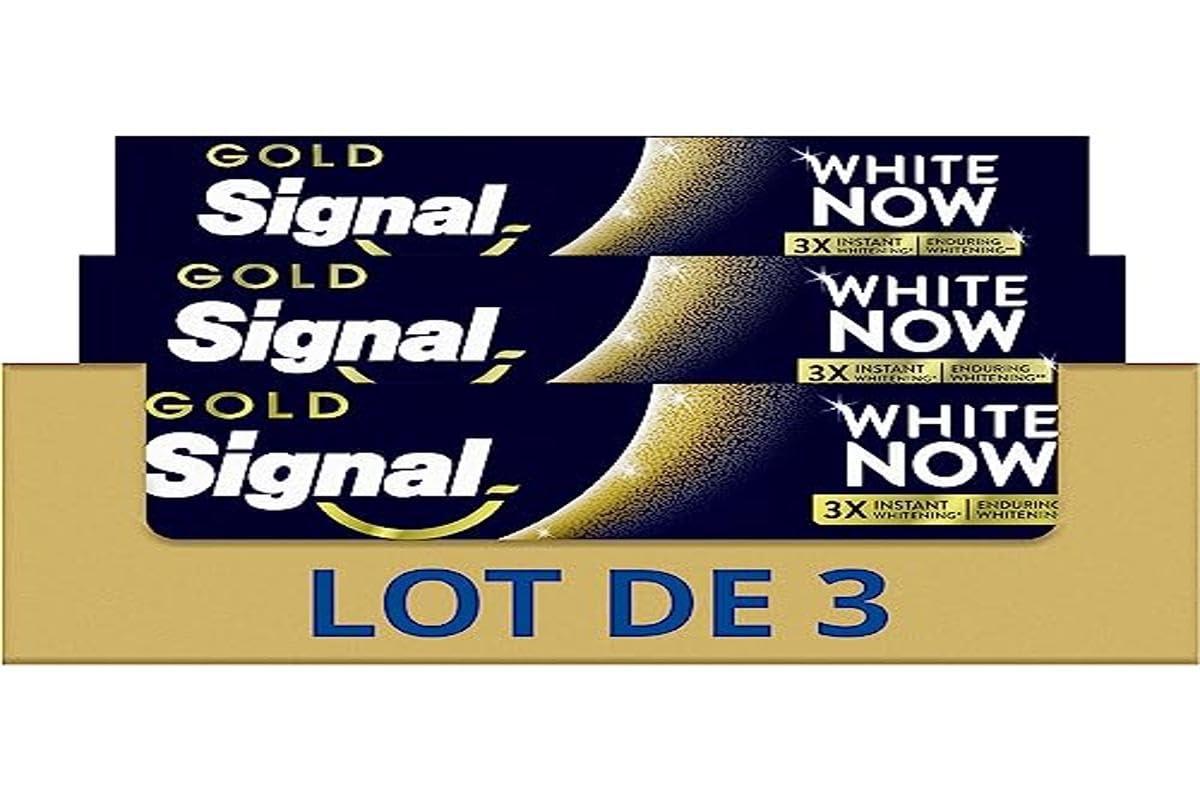 Buy Signal Toothpaste White Now Gold Plus Instant White 3 x 75ml | Fast ...