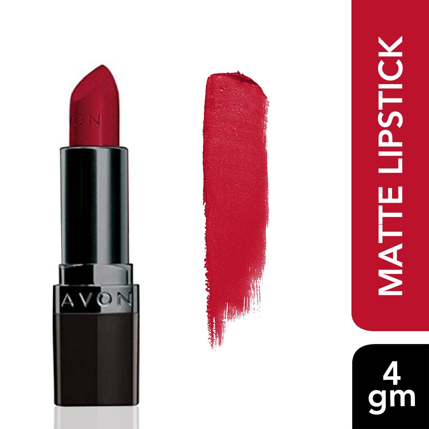 Avon True Colour Perfectly Matte Lipstick 4.0g - Red Supreme | Long ...