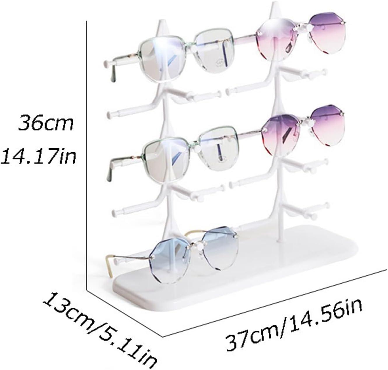 Waoceo 10 Position Glasses Stand | Black Sunglasses & Optical Rack for ...