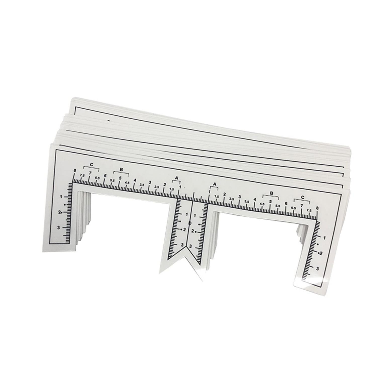 Disposable Adhesive Eyebrow Ruler Sticker 50pcs/pack - Brow Mapping ...