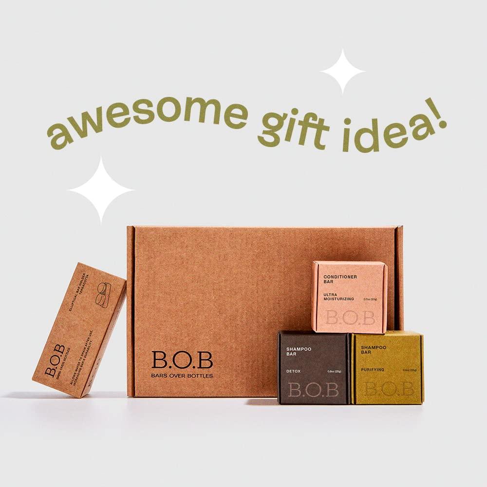 B.O.B Mini Trial Pack: Shampoo Bar & Conditioner Bar | Hair Care Set ...
