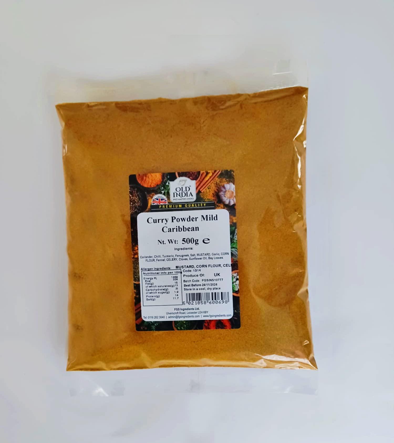 Old India Curry Powder Mild Caribbean 500g - Authentic Blend for Exotic ...