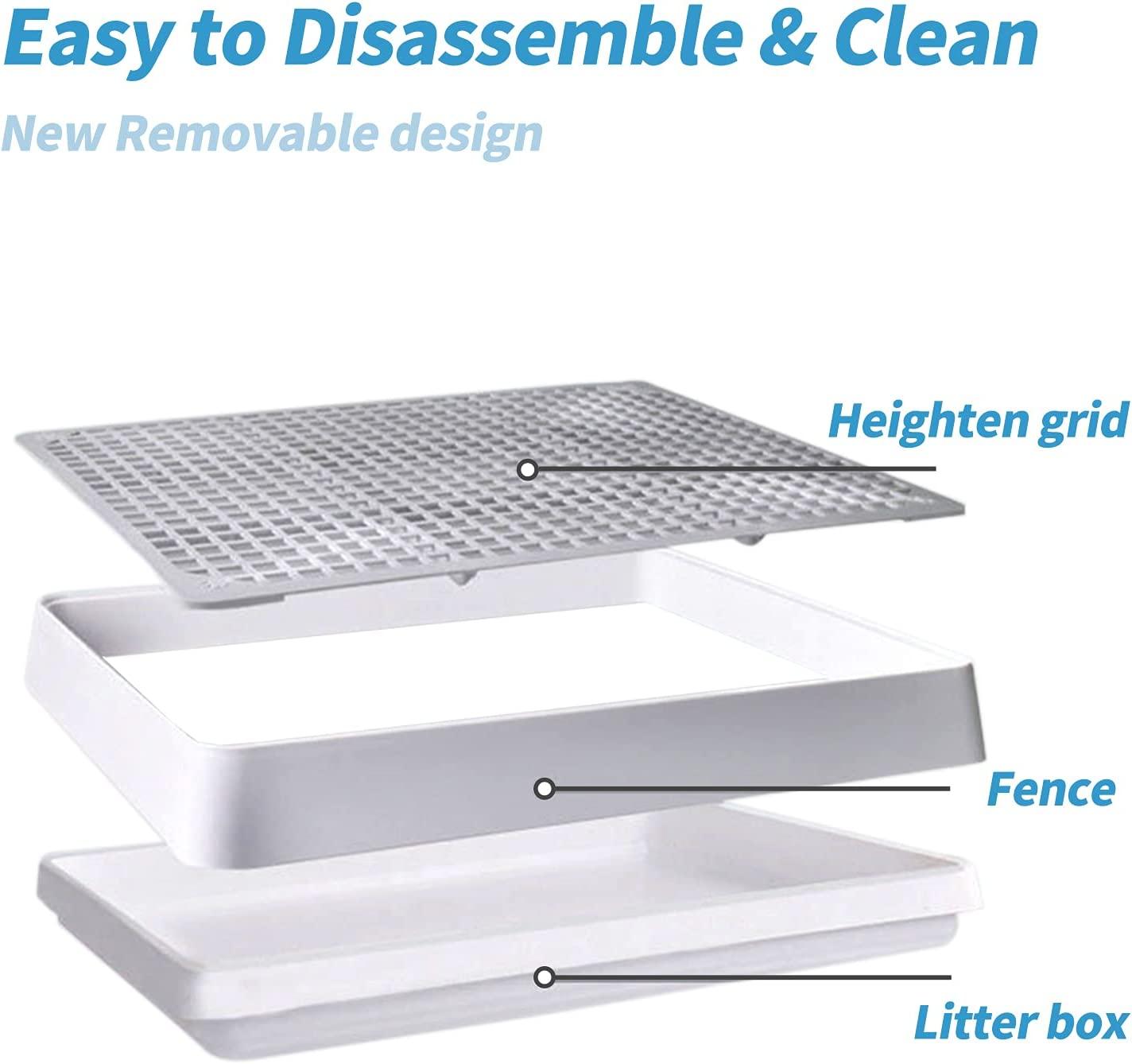 PODOO Rabbit Large Litter Box | Guinea Pig Training Pan Cage with ...