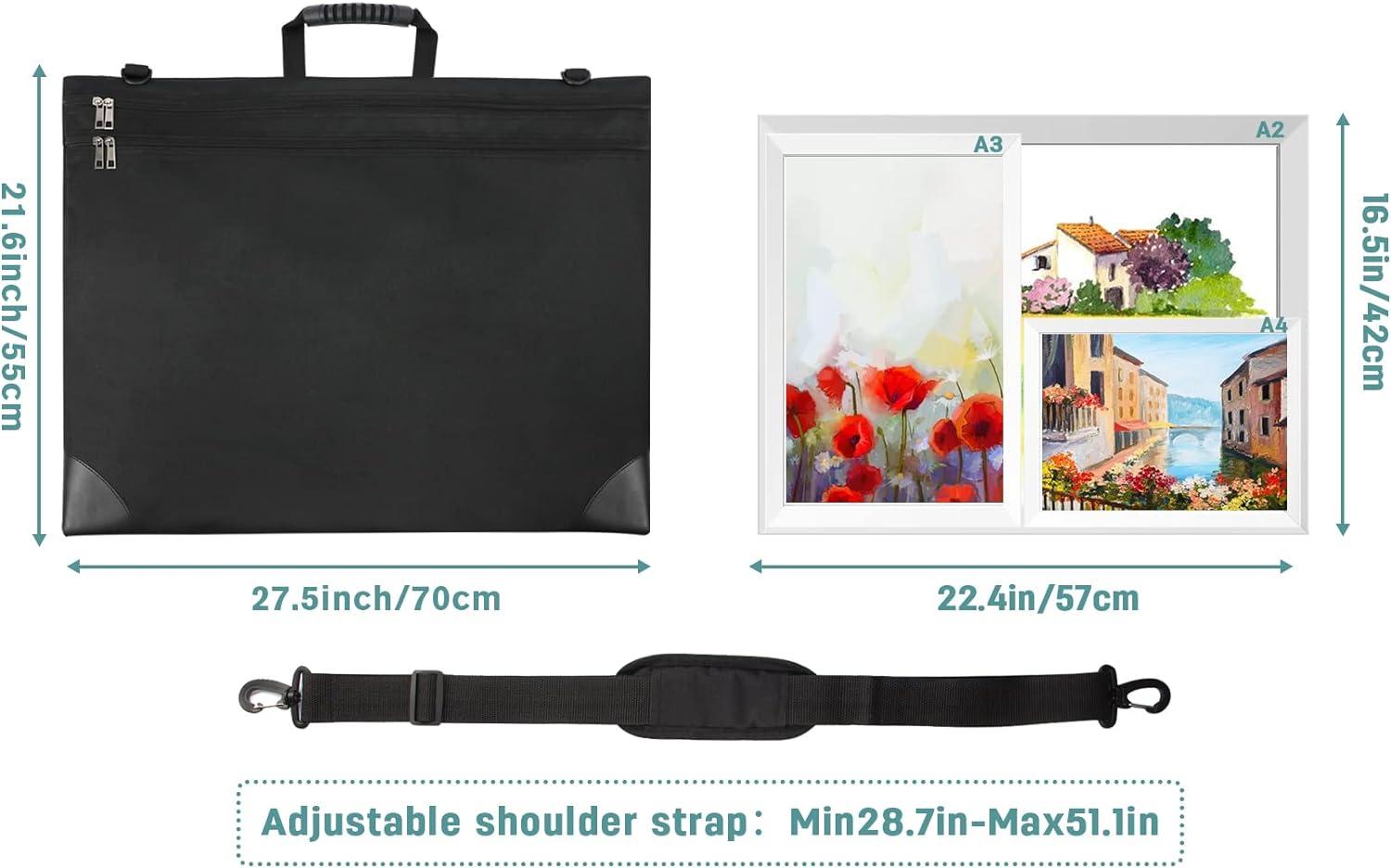 EUYZOU Art Portfolio Case 20 x 26 - Large Storage Folder with Handle ...