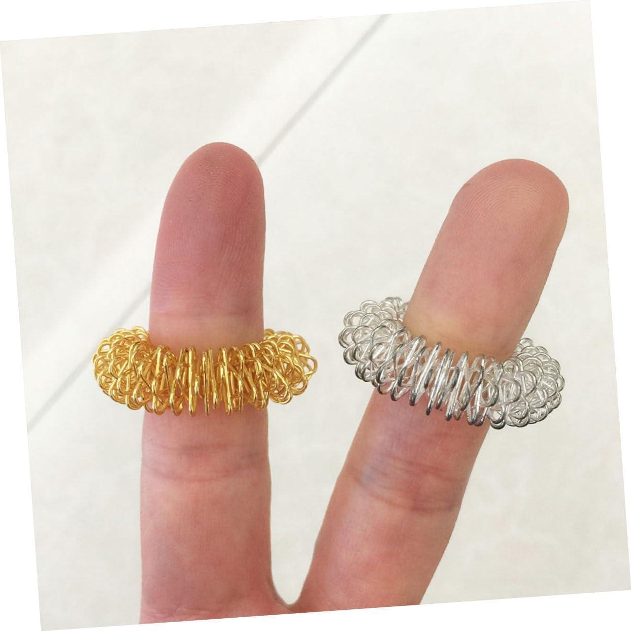Safigle Finger Massage Ring Set - 10 Acupressure Sensory Toys for ...