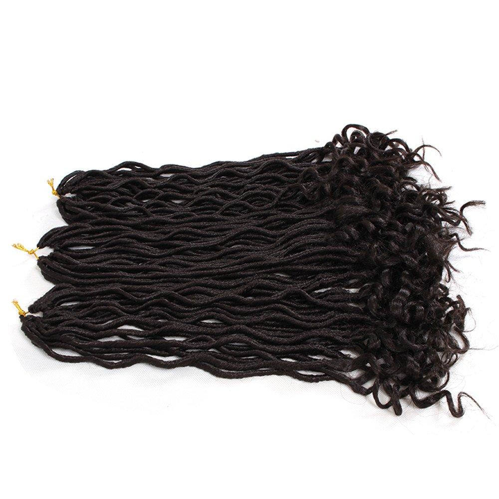 3 Packs 20 Inch Eunice Curly Faux Locs Crochet Hair - Dreadlocks ...