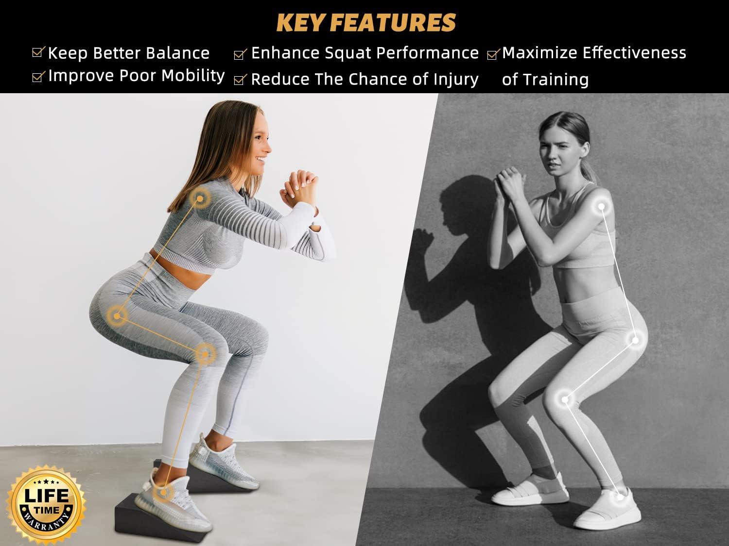 Yoga Foam Wedge Blocks (Pair) - Calf Raise, Stretcher, Wrist Support ...