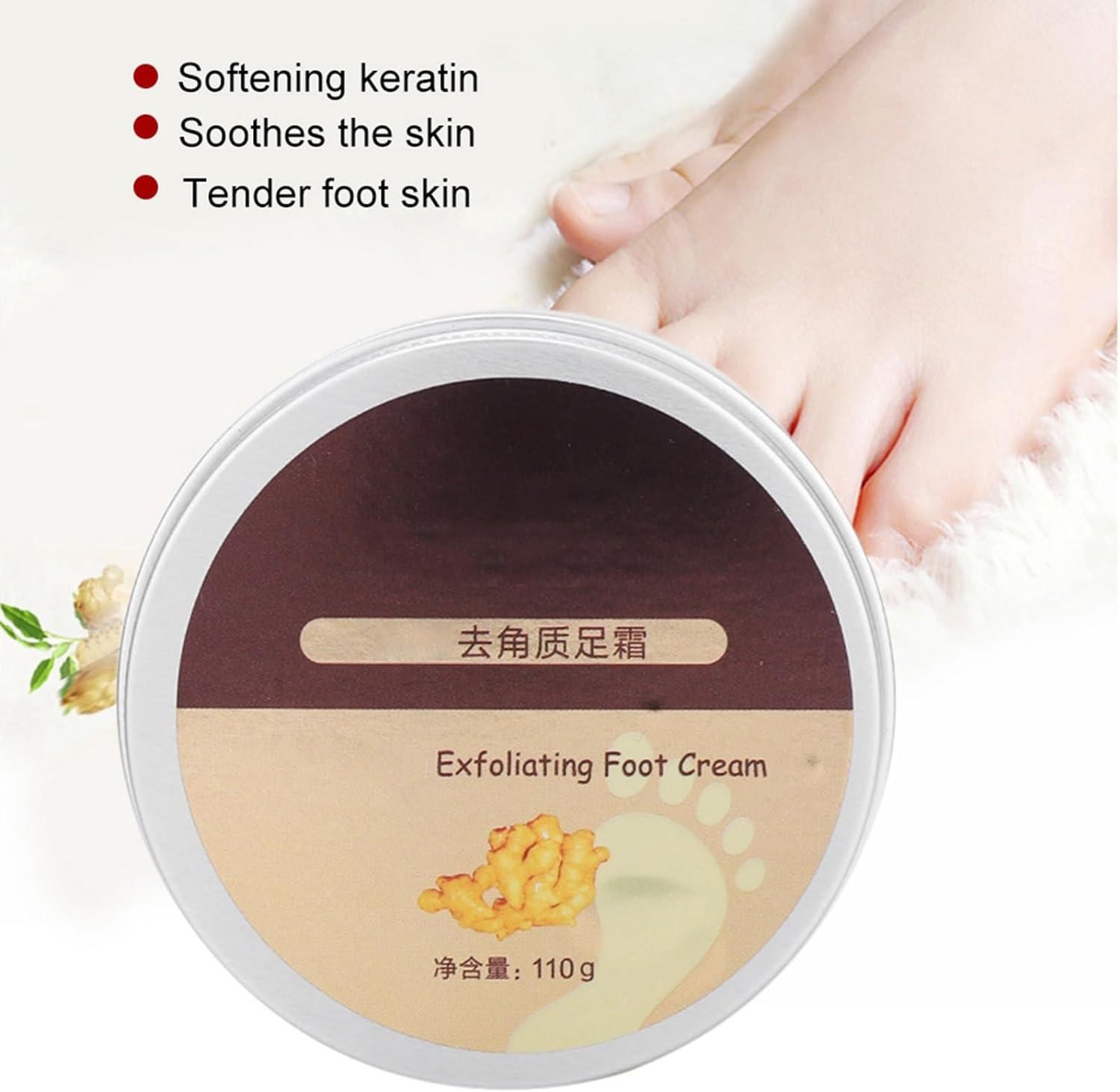 Foot Cream for Cracked Heels and Dry Skin Ginger Foot Exfoliating Cream ...