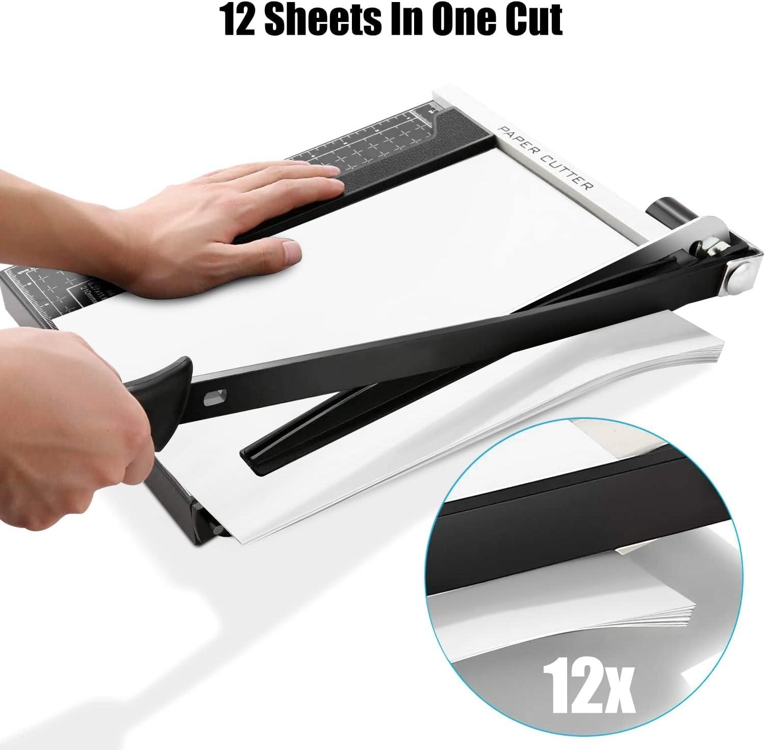 Heavy Duty A4-B7 Paper Cutter - 12 Cut Length Guillotine Paper Trimmer ...
