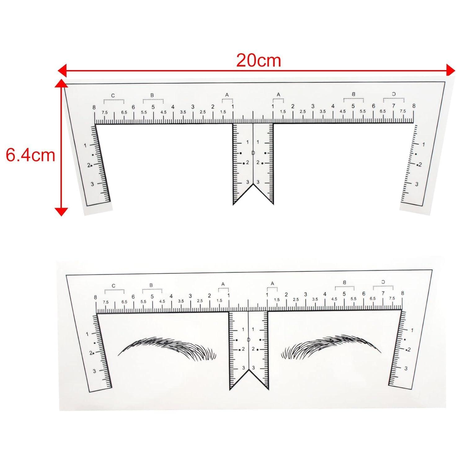 Guapa Eyebrow Ruler 50pcs/pack - Disposable Microblading Sticker for ...