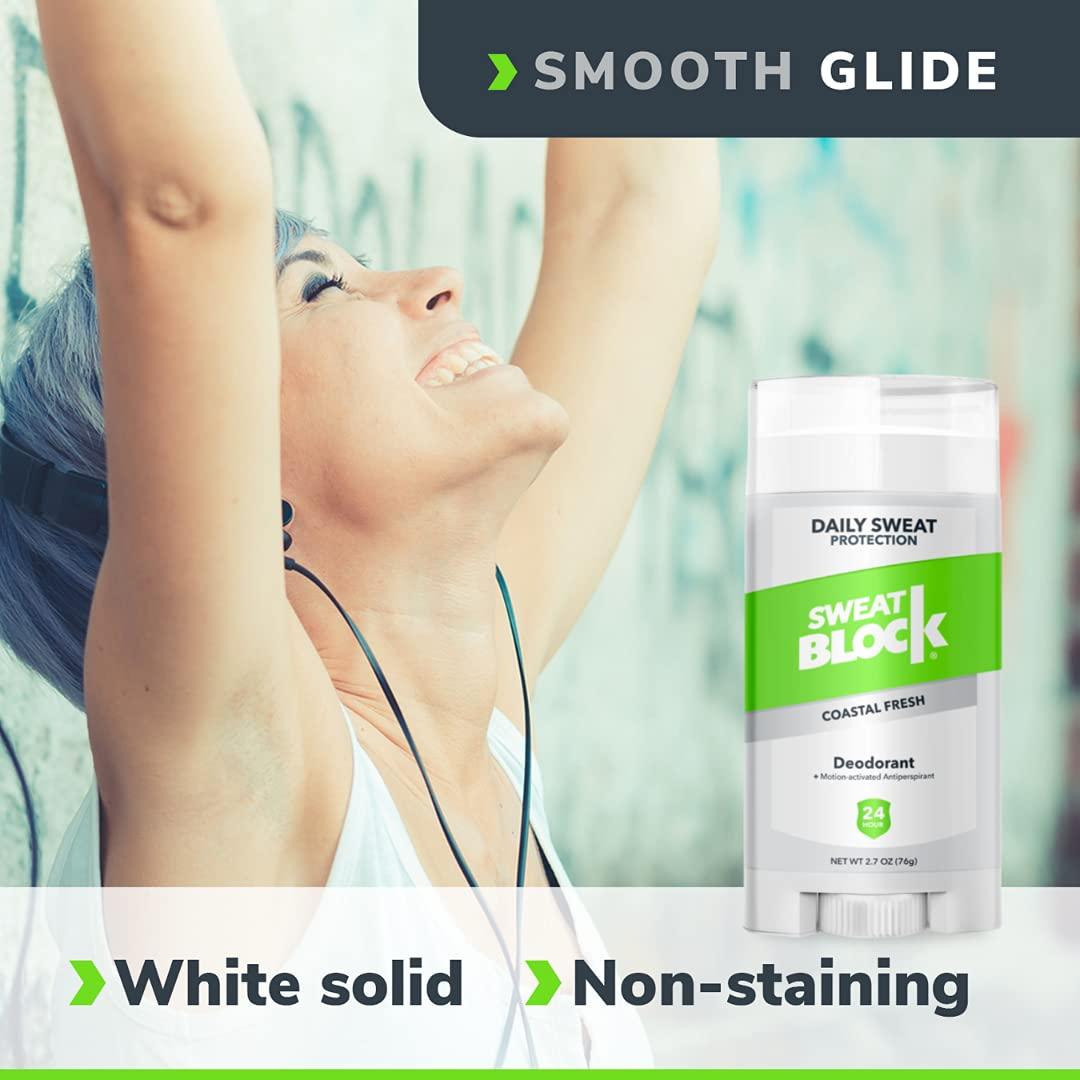 SweatBlock Deodorant Antiperspirant for Men & Women - Daily Odor ...
