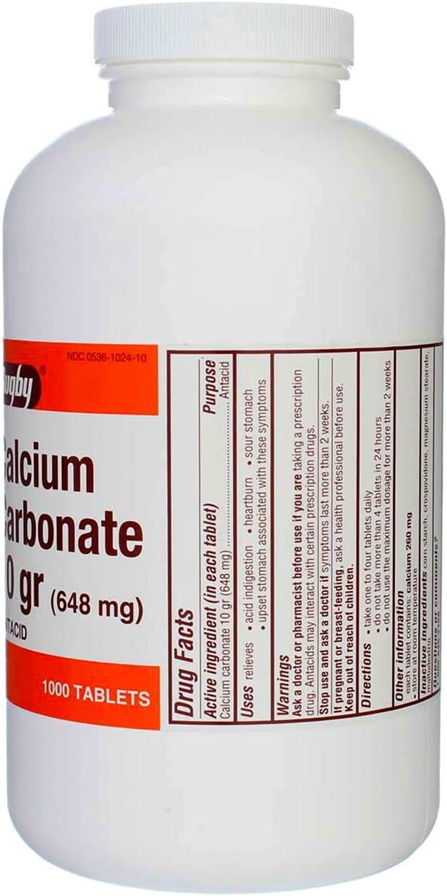 Rugby Calcium Carbonate 648mg - 1000 Tablets | Premium Bone Health ...
