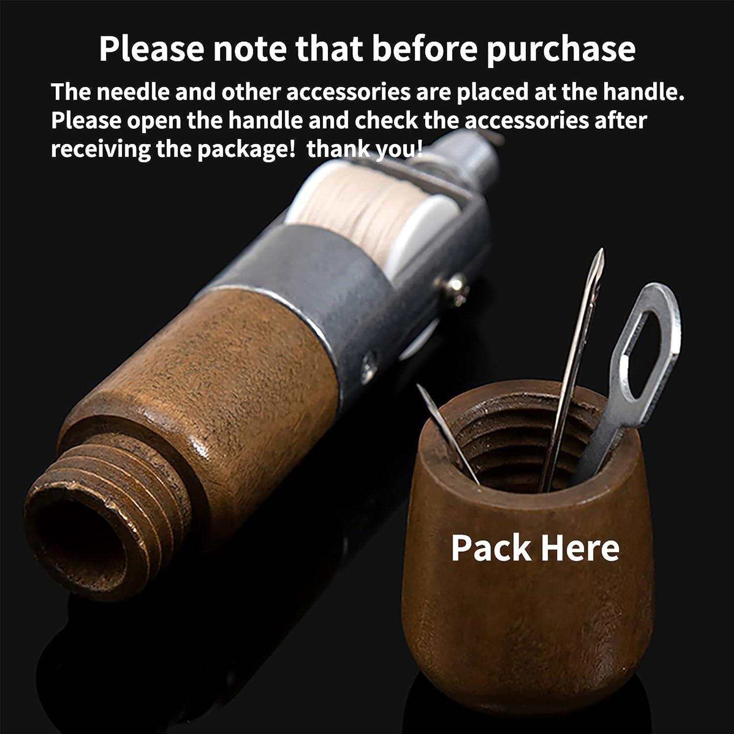 WUTA Professional Leather Stitch Awl Tool Kit for Shoes, Bags, Belts - Repair Lock Stitch Set ...