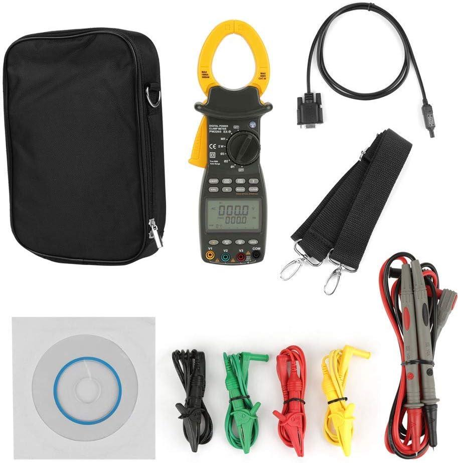 Electric Power Meter 3-Phase Digital Power Factor Clamp Electrical ...