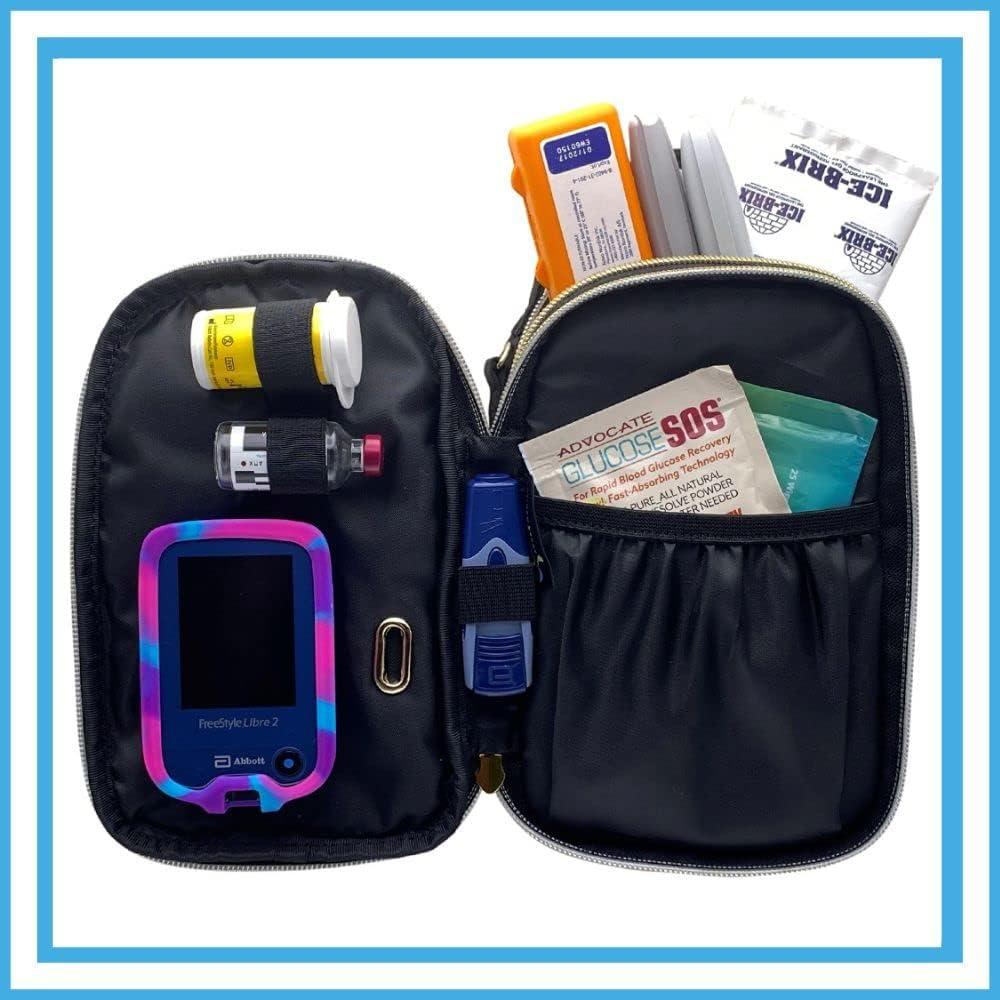 Sugar Medical Insulated XL Triple Zip Diabetes Supply Purse - Chloe ...