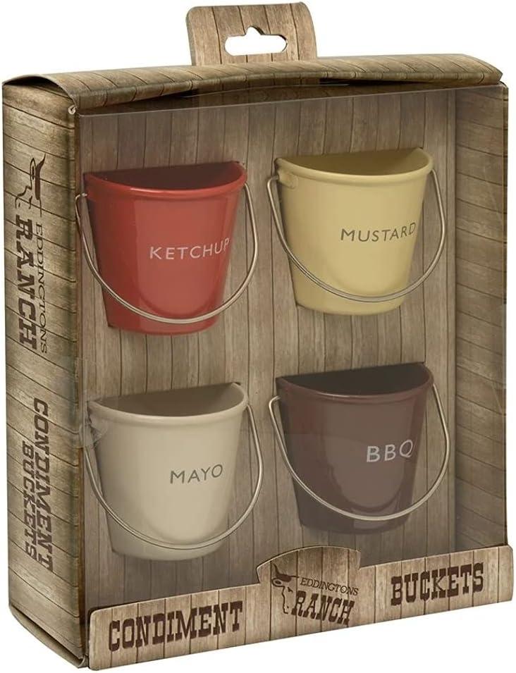 Ranch Set Of 4 Ketchup Mustard Mayo And Bbq Buckets | Buy Now with ...