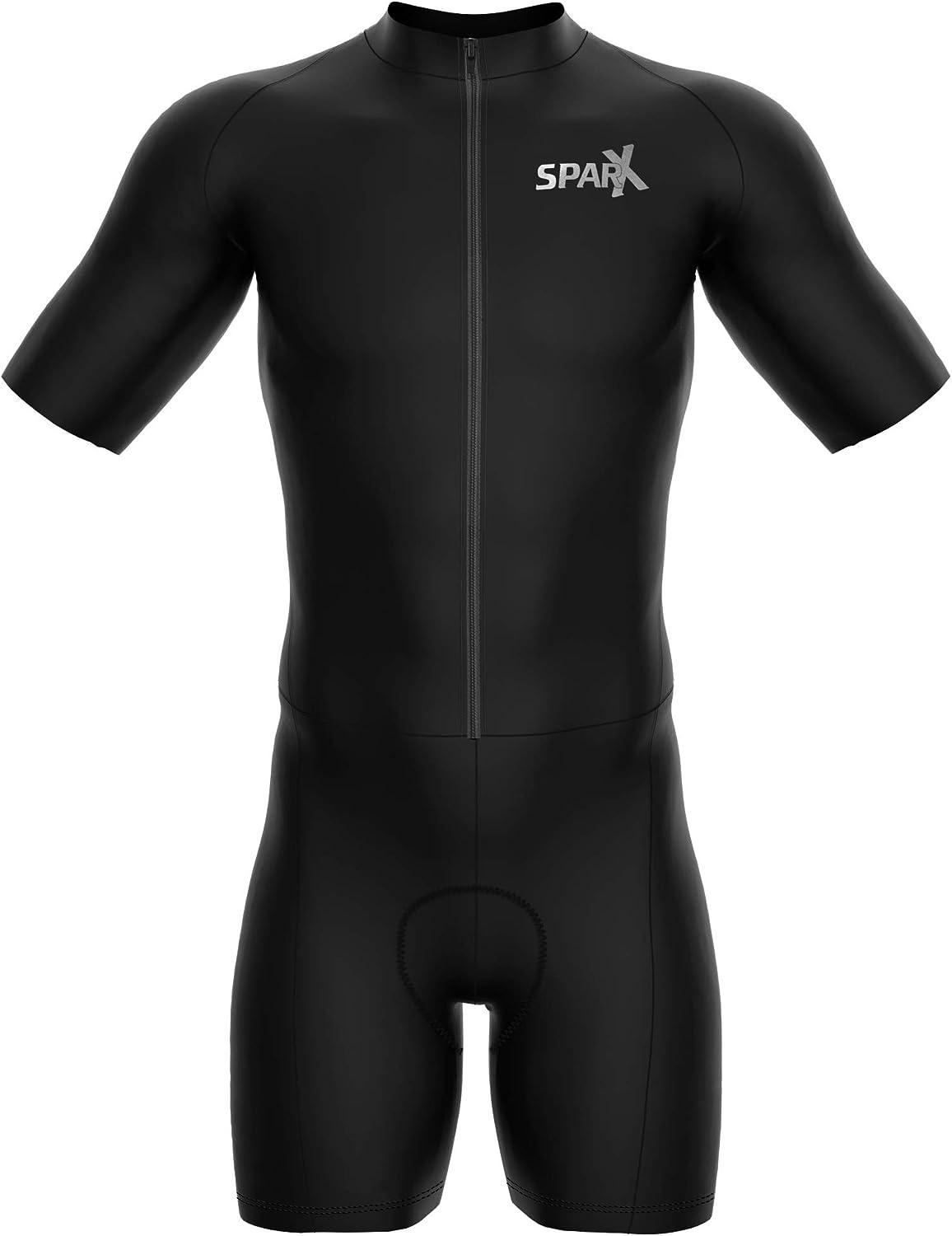 Sparx Pro Team Short Sleeve Cycling Skinsuit XX-Large | 3D Pad | Bike ...
