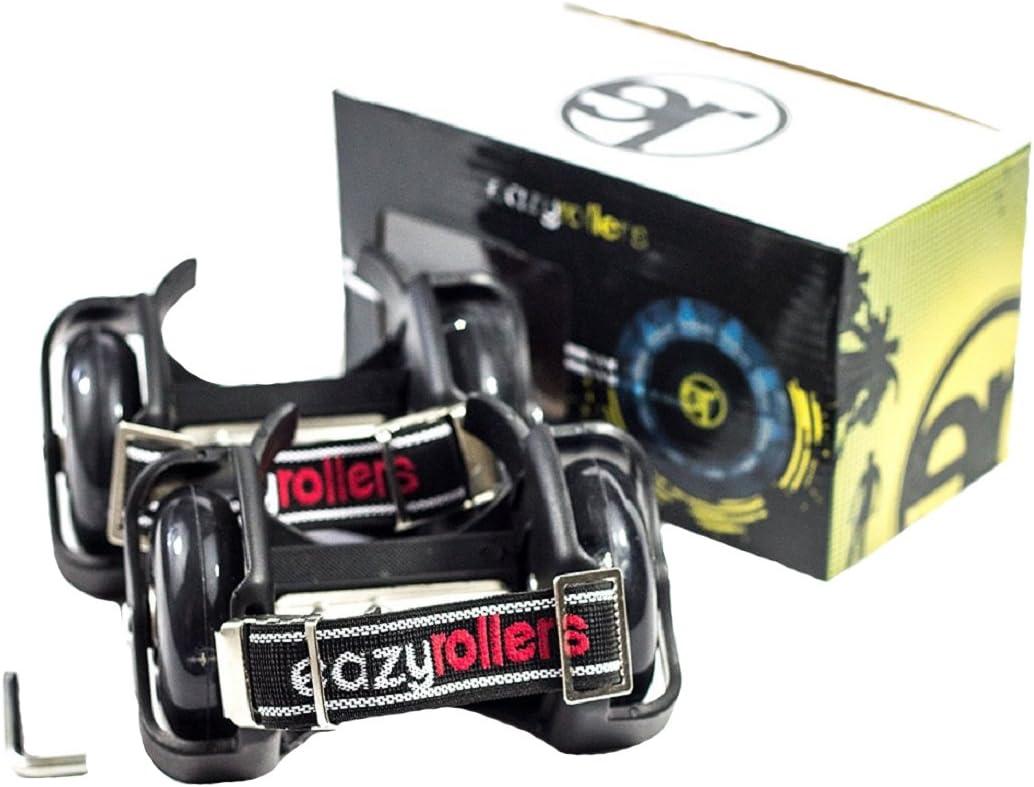 Eazy Rollers Classic Heel Wheels Skates with Flashing Lights - Black ...