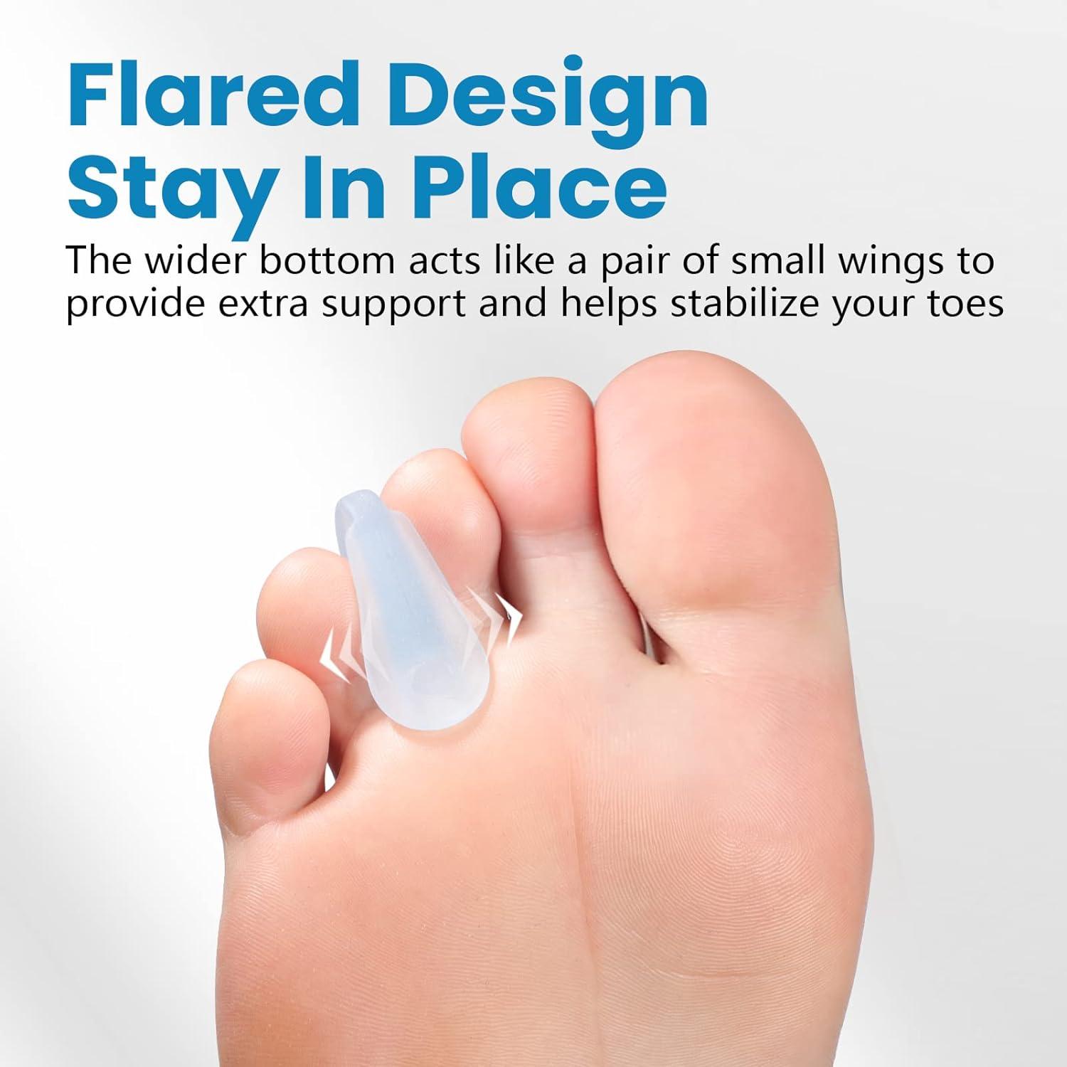 Sumifun Gel Toe Spacers - 12 Pack Bunion Corrector Toe Separator for ...