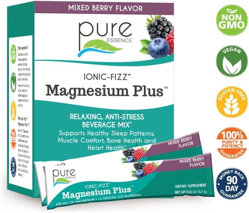Ionic-Fizz Magnesium Plus (Mixed Berry 30 ct) - 1 Ounce, 30 Servings