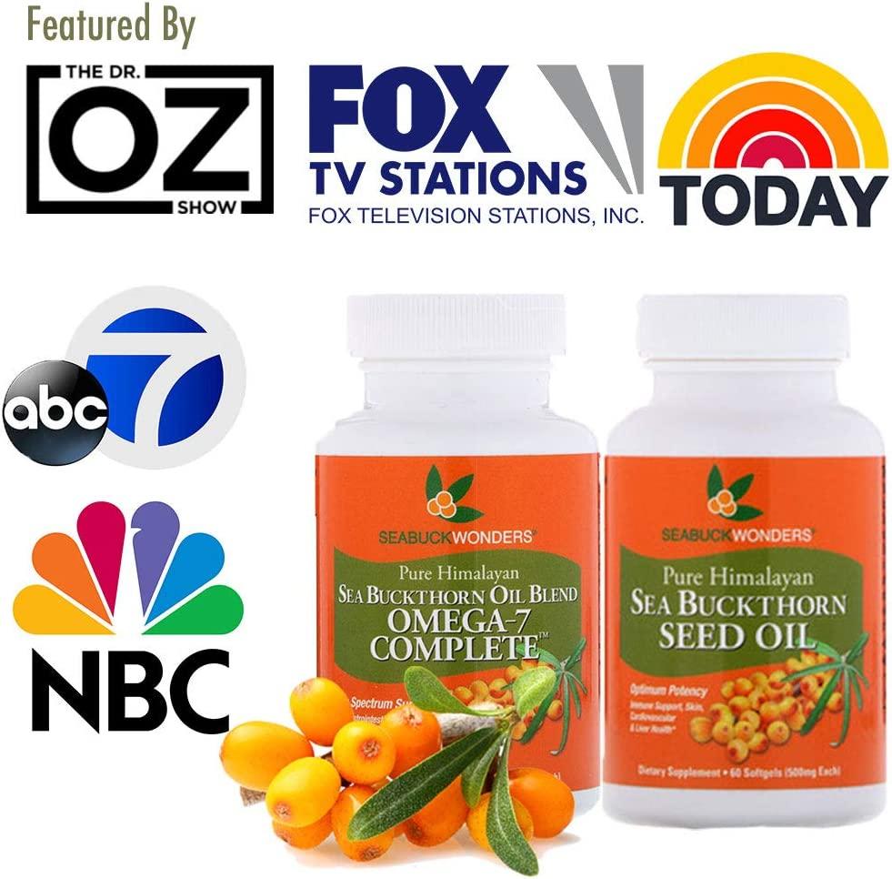 Sea Buckthorn Oil Blend - Omega-7 Complete 60 Softgels (500mg) - Omega ...