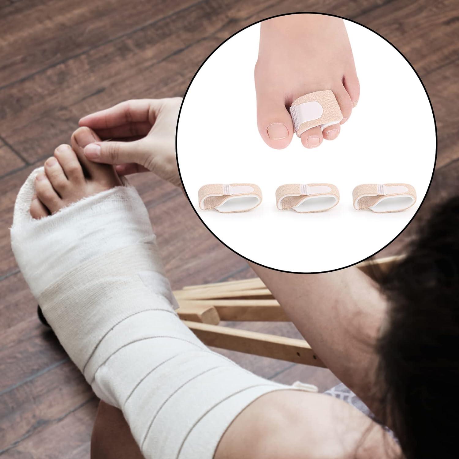 3Pcs Hammer Toe Straighteners & Splint Bandages - Reusable Toe Wraps ...