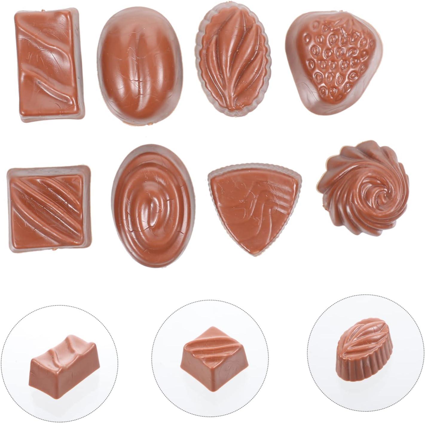 TEHAUX 8pcs Simulation Chocolate Realistic Chocolate Model Chocolate ...