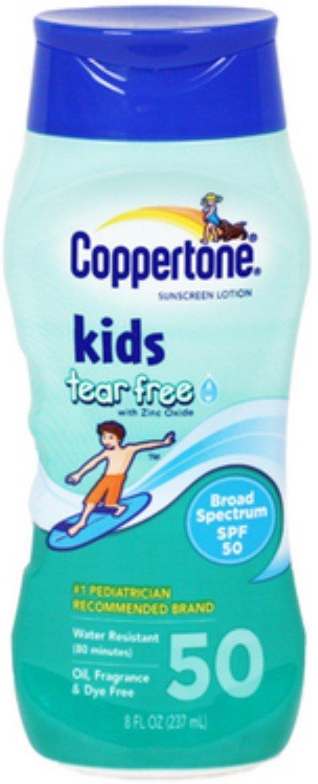 Coppertone Kids Tear Free SPF 50 Zinc Oxide 8oz (Pack of 3) | Broad ...