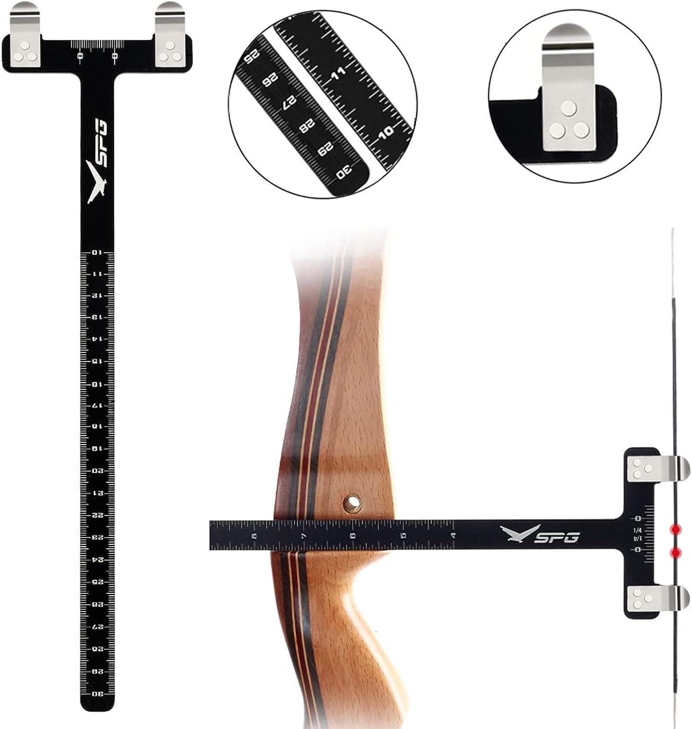 SOPOGER Archery Bow Square Ruler for Recurve and Compound Bows | Bowstring Measurement Tool ...