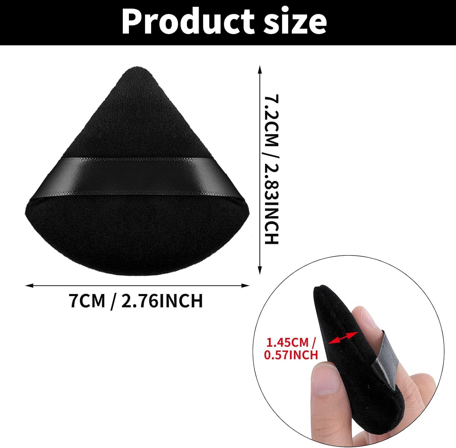 12pc Triangle Powder Puff Makeup Sponges with Strap - Soft Velour ...