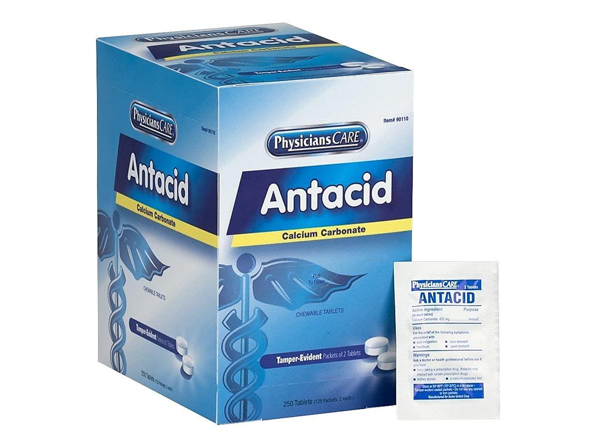 PhysiciansCare Antacid 125x2/box by First Aid Only - Fast Relief for ...